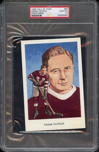 1983 HALL OF FAME POSTCARDS B9 FRANK PATRICK PSA GEM MT 10 HK | eBay