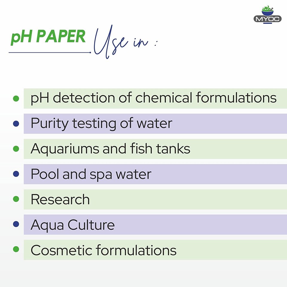 MYOC pH Paper- 100 Strips/5 Packs, for Canning, Measure pH Level. | eBay