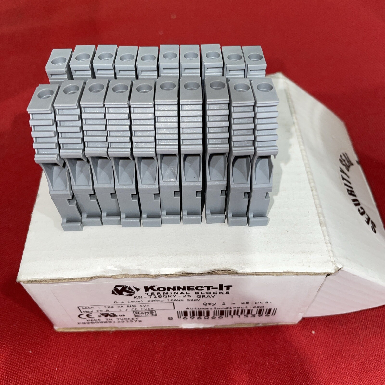 Konnect-It KN-T10 Gray Terminal Blocks 600V 30A 10AWG LOT OF 10 | eBay