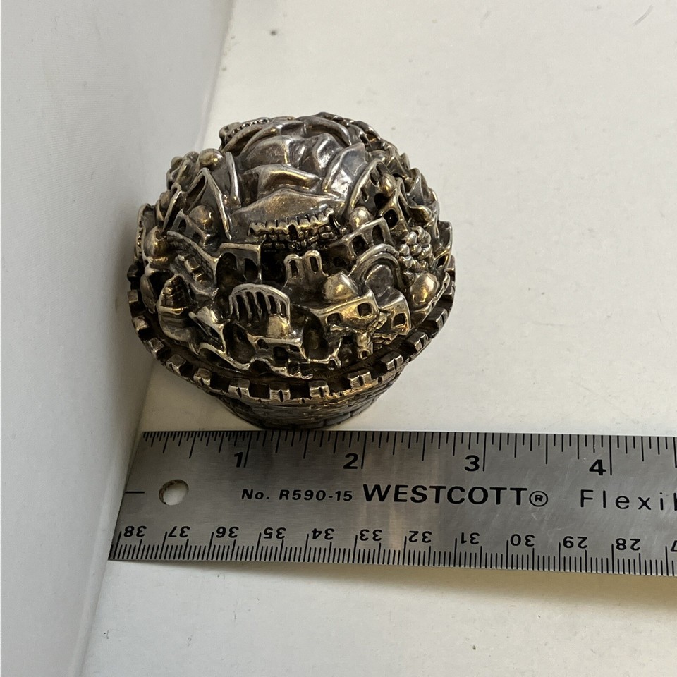 Jerusalem "3000" Sam Philipe Round Sterling Ball Sculpted Design ...