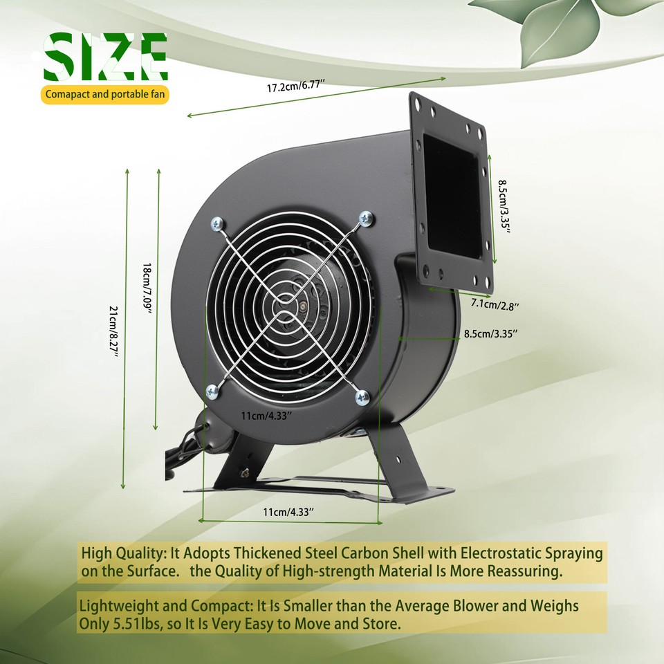 Centrifugal Blower Fan Round Squirrel Cage Fan Small Industrial ...