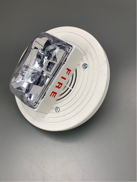 NEW SIMPLEX PID 4906-9257 WHITE CEILING HORN/STROBE P/N 07431257 FIRE ...
