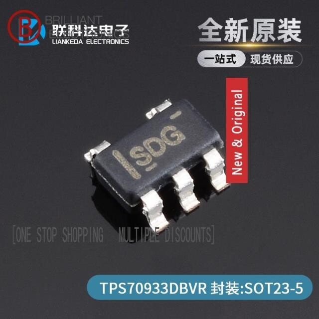 (25 Pcs)TPS70933DBVR Silkscreen SDG LDO Linear Regulator Chip Package ...