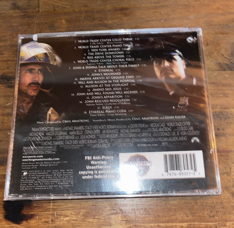 WORLD TRADE CENTER - CRAIG ARMSTRONG - CD SOUNDTRACK - SONY - SEALED CD ...