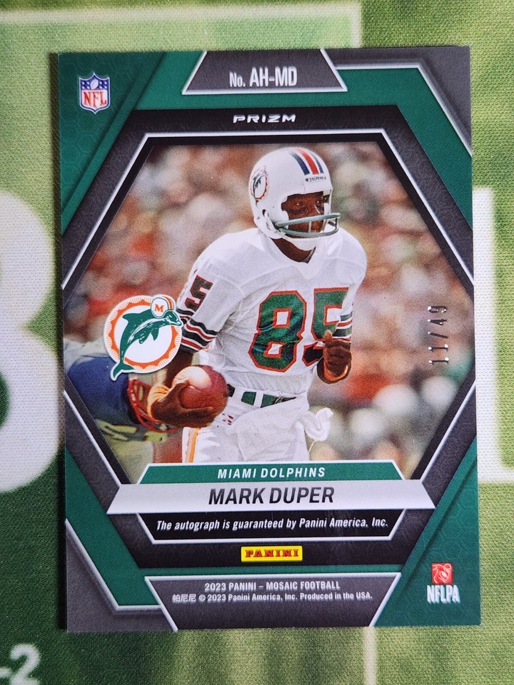 2023 Mosaic Mark Duper Auto Purple /49 Miami Dolphins #AH-MD | eBay