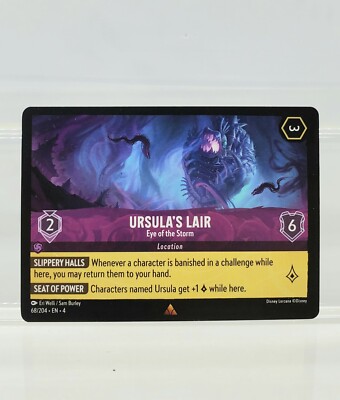 Disney Lorcana Ursula's Lair - Eye of the Storm 68/204 Ursula's Return ...