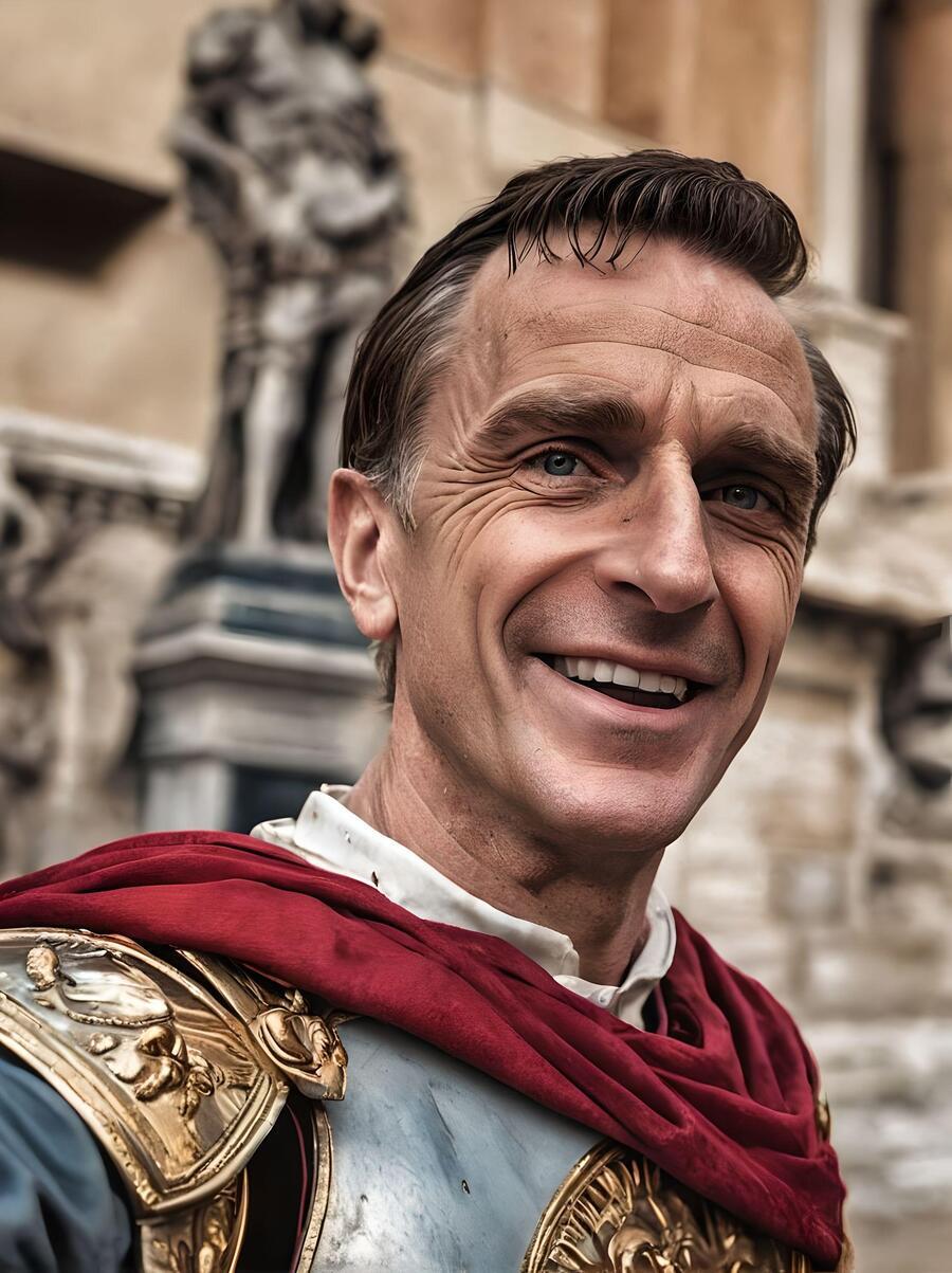 Julius Caesar Ceasar Selfie Photo Modern Portrait Reconstruction Poster ...