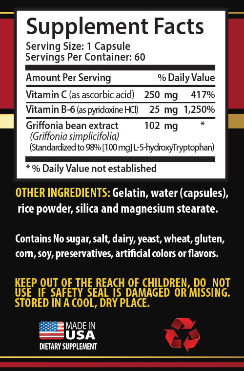 serotonin inhibitor - L-5-HTP - sleeping aid adults - 2 Bottles (120 ...