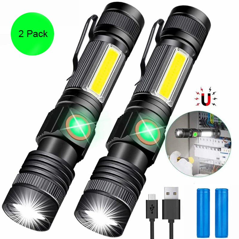 Rechargeable Flashlight Magnetic With COB Side Light Super Rechargeable Flashlight Magnetic With COB Side Light Super