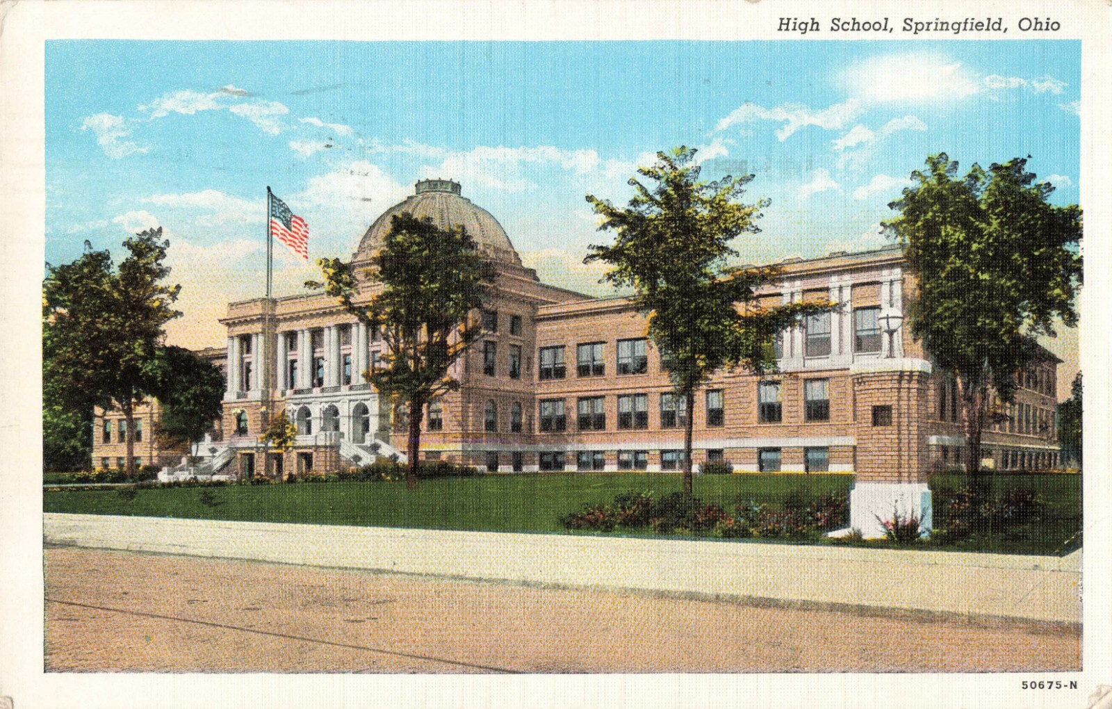 Postcard High School Springfield Ohio | eBay