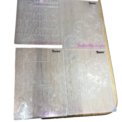 4 LOT Cuttlebug Darice / Provo Craft Embossing Folder 6"x4.25 ...