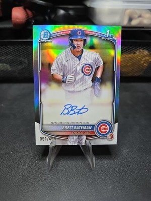 2025 Bowman Chrome #CPA-BBA BRETT BATEMAN 1st Bowman Auto Refractor ...