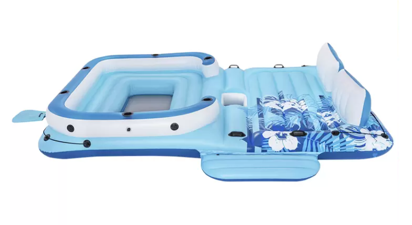 Tobin 6 Person Sports Tropical Breeze Inflatable Island with Sunshade ...