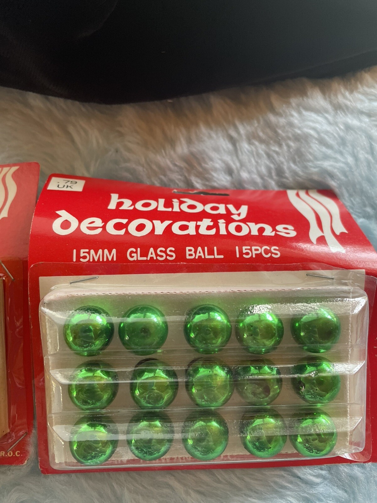 Set/2 - 15 Vintage Multi Color 15mm Mini Mercury Glass Christmas ...