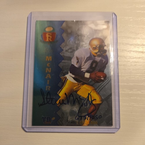 Steve McNair 1995 SIGNATURE ROOKIES AUTOGRAPH CARD Titans Ravens RC ...