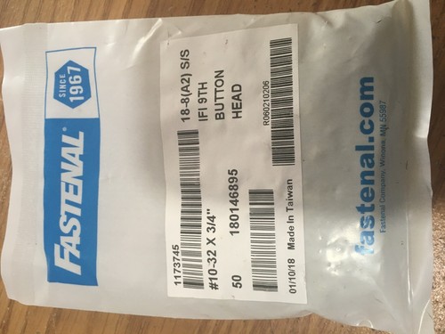 (50) #10-32 x 3/4" ASTM F879 Hex Drive 18-8 Stainless Steel Button ...