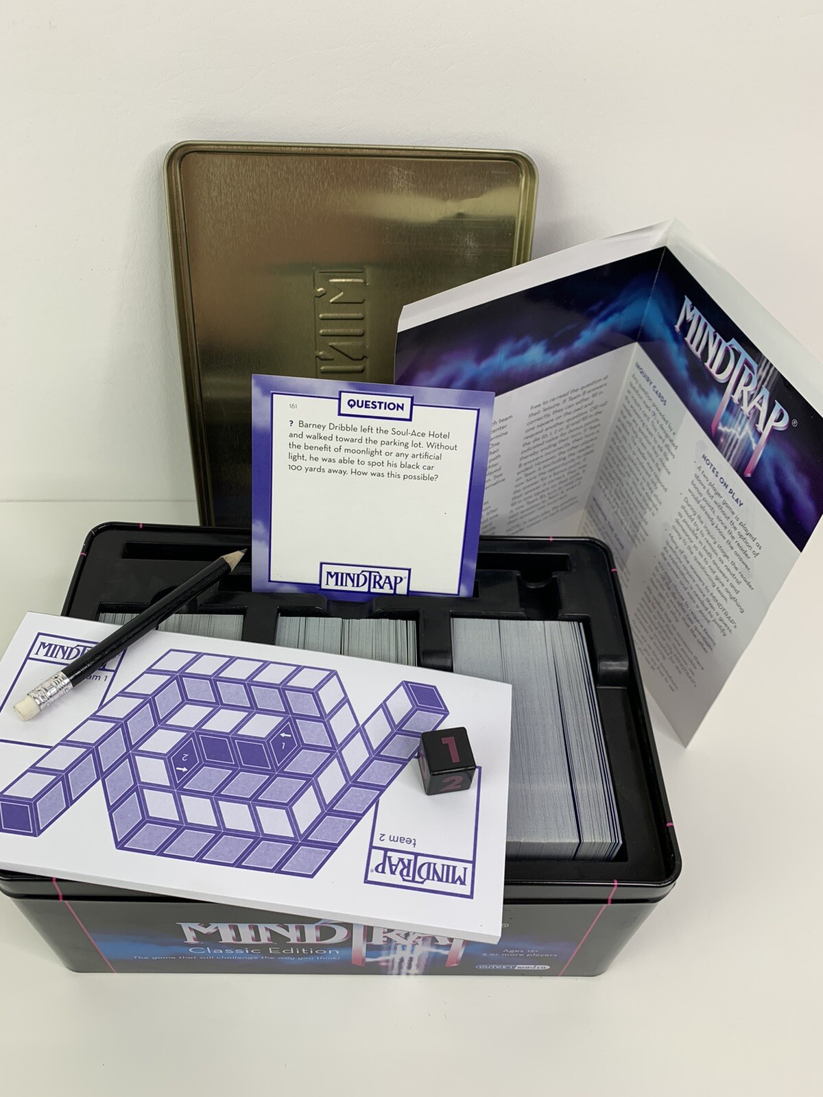 Mindtrap Classic Edition Trivia Card Game Special Metal Box Outset ...
