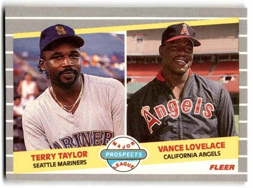 1989 Fleer Terry Taylor/Vance Lovelace Rookie Seattle Mariners ...