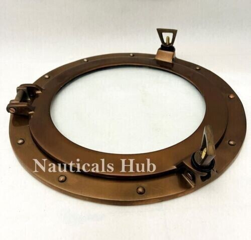Copper Antique Porthole Transparent Glass Round Port Hole Ship Windows ...