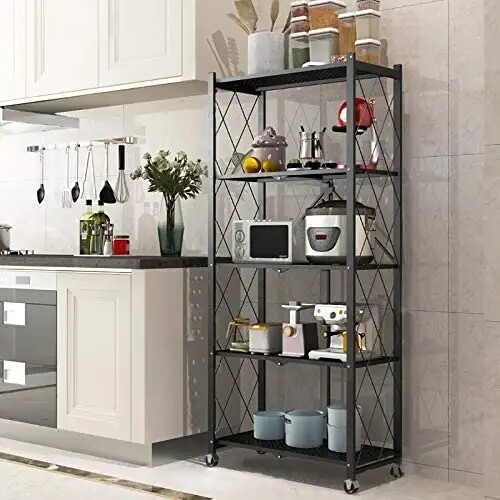 4+5-Tier Metal Wire Rack Free Standing Shelving Unit Adjustable Heavy ...