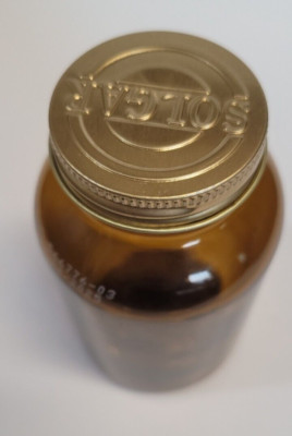 Solgar Wide Mouth Amber Glass Bottle with Aluminum Lid | eBay