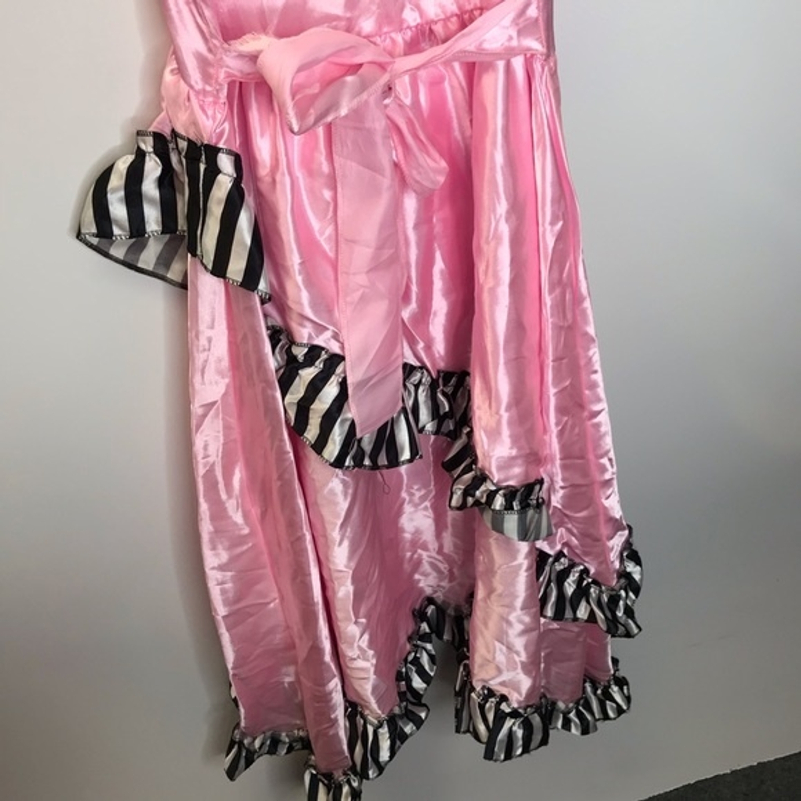 Pony Express pink Little Bo Peep dress costume black stripes matching ...