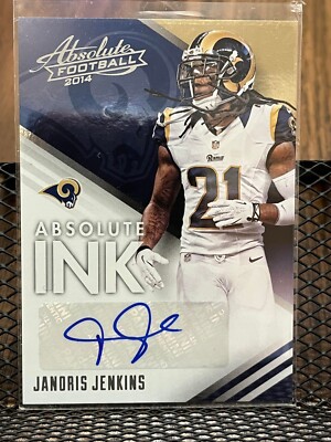 JANORIS JENKINS 2014 ABSOLUTE "ABSOLUTE INK" RAMS ROOKIE AUTOGRAPH AUTO ...