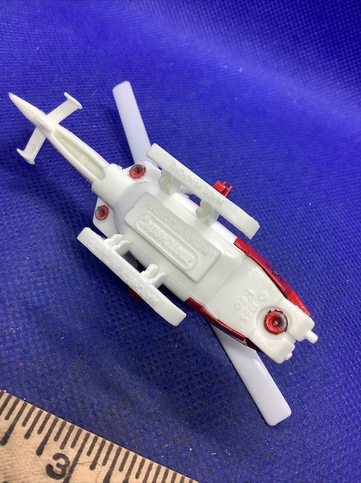 Matchbox Mission Helicopter Red White Sheriff Air 1 Diecast 1:80 ...