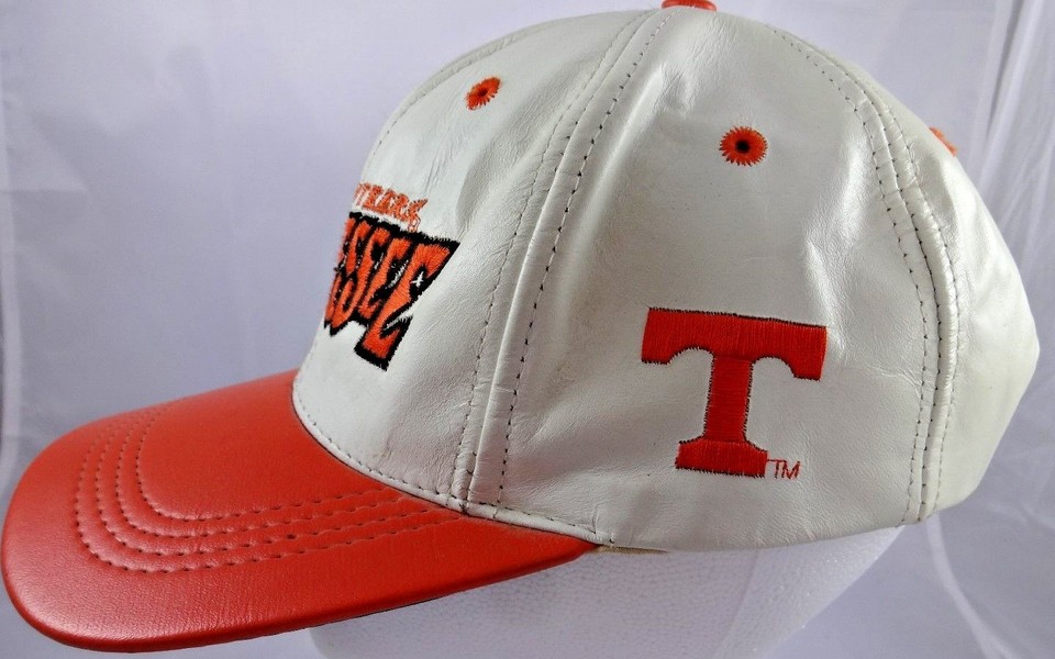 UT Vols LEATHER Baseball Hat Cap Vintage Made in the USA Volunteers ...