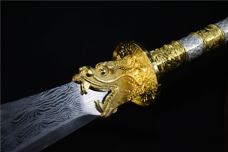 89" Long Steel Handle Guan-Gong Dao Broadsword Sharp High Manganese ...