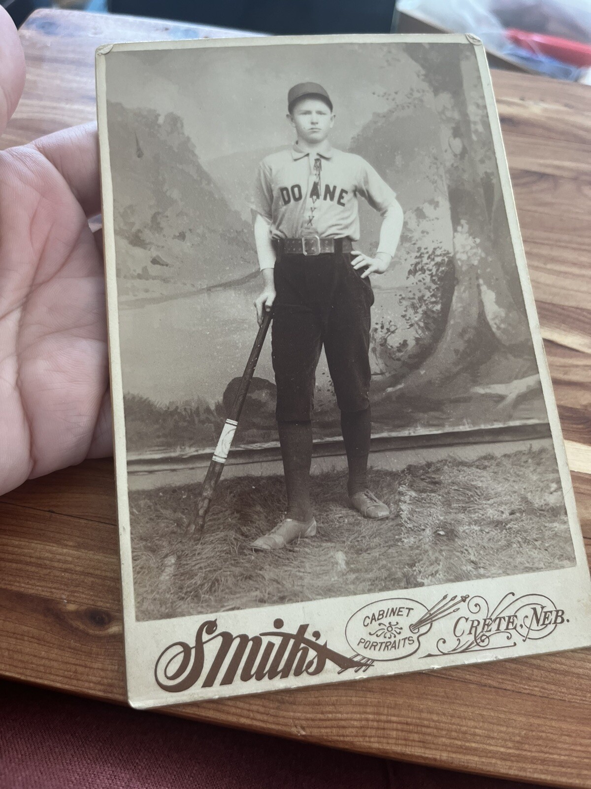 Original 1880s-90s BASEBALL PLAYER Doane University CABINET Card PHOTO ...