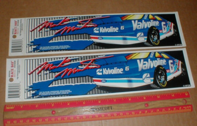 Valvoline Mark Martin #6 1992 Ford Lot NASCAR Racing Decal Sticker Pair ...