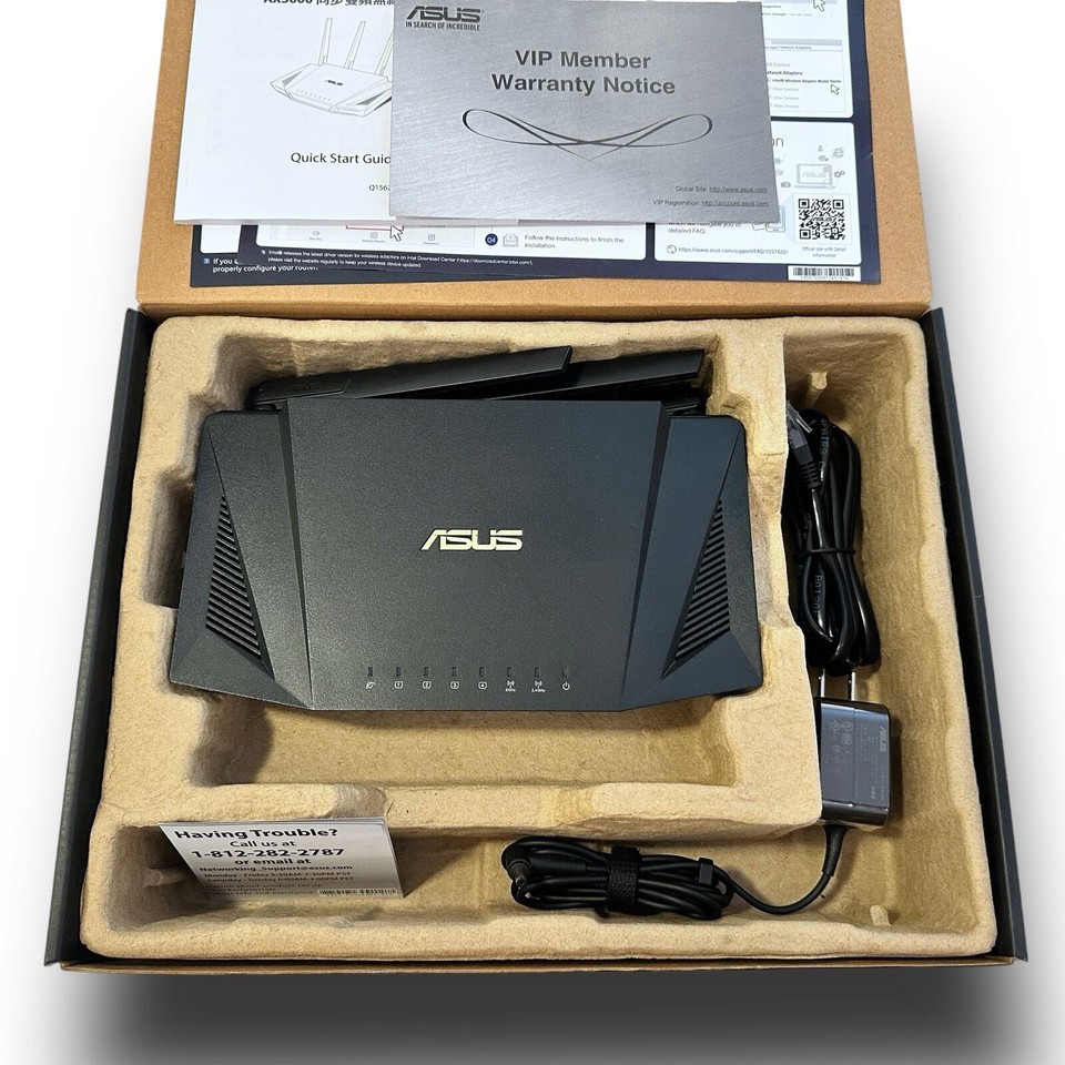 ASUS RT-AX58U AX3000 Dual Band Gaming WIFI 6 Wireless Router | eBay