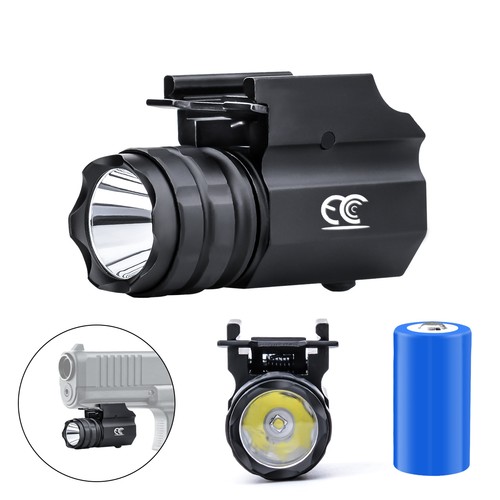 2000 Lumen Tactical Pistol Light Picatinny Rail Mount Flashlight For ...