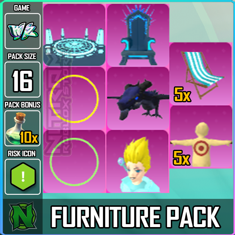 World Zero WZ - 12 PACK - FURNITURE ITEMS + PACKBONUS: 10x DYE OF ...