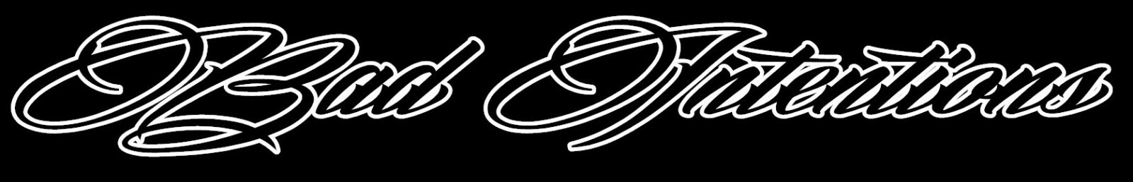 Bad Intentions sticker decal CAR UTE 4x4 JDM Windscreen vinyl cut 575mm ...