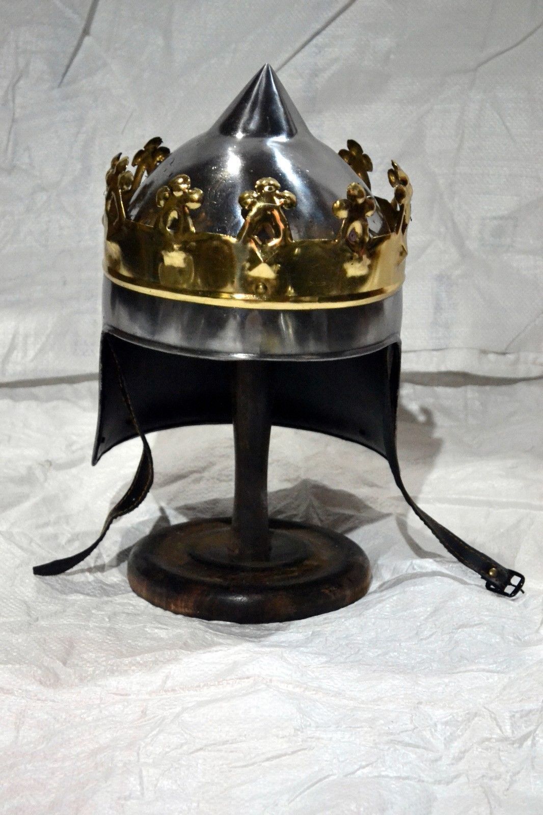 Medieval Reenactment King Arthur Helmet 18 gauge, Wearable w/ Liner ...
