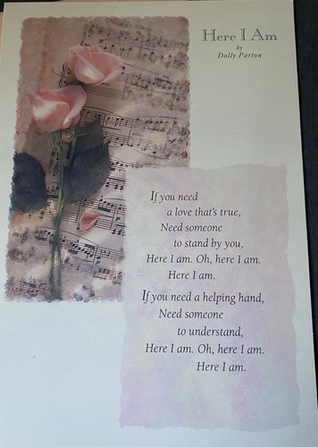 Dolly Parton "Here I Am” Hallmark card Country Music Singer Songwriter ...