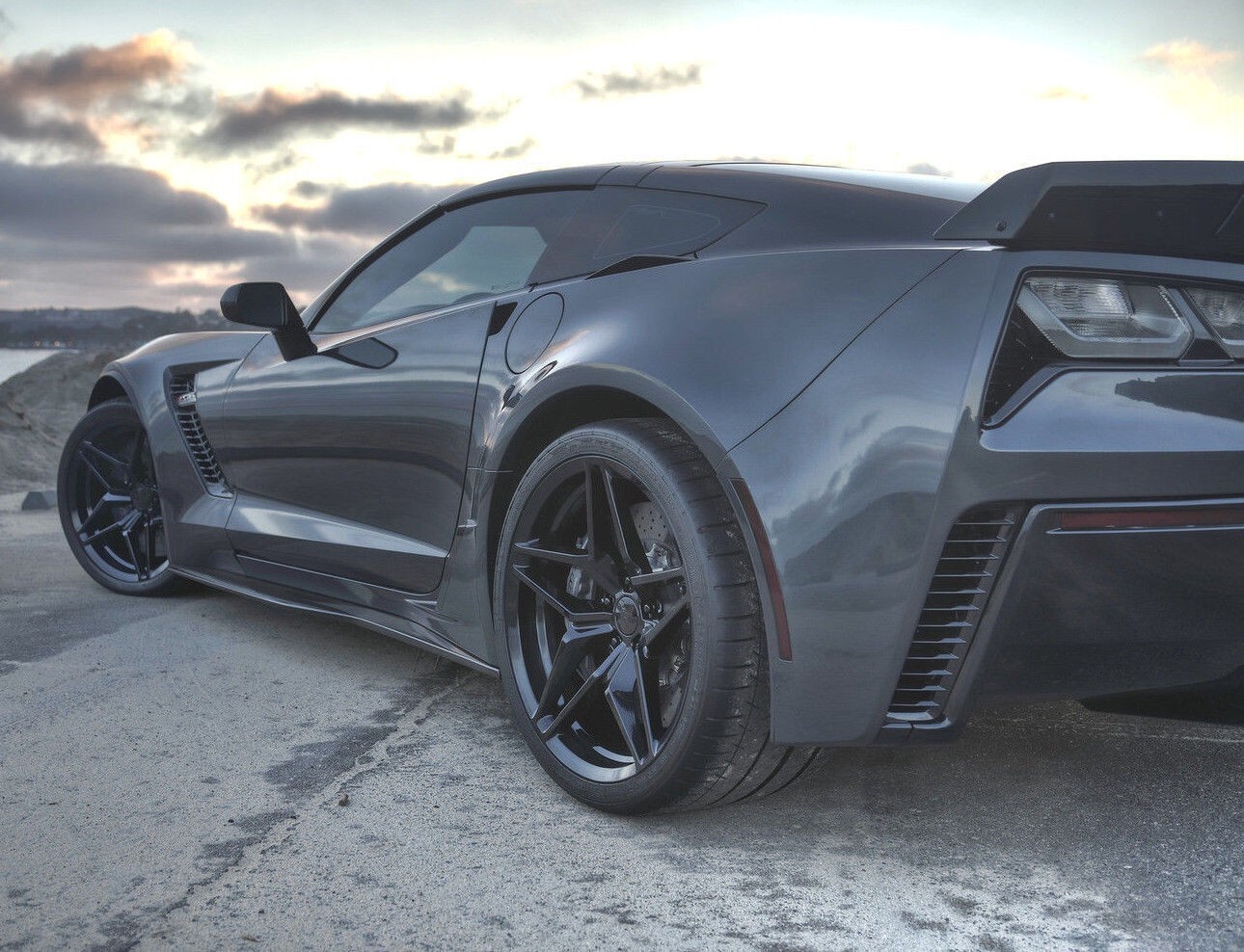 18" MRR M755 18x9.5 +50 / 18x11 +55 Flow Forge Black Wheels Fit ...