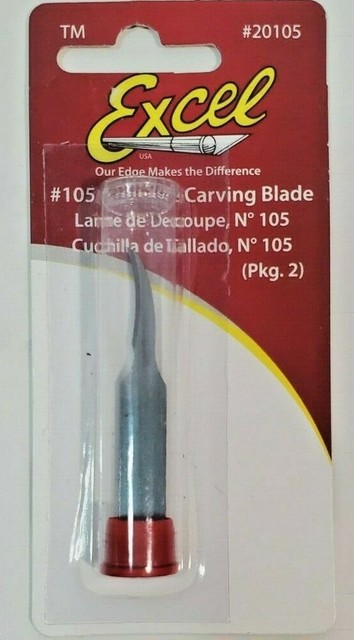 Excel 20105 2pc No 105 Small Curved Carving Hobby Knife Blade Ben36 for ...