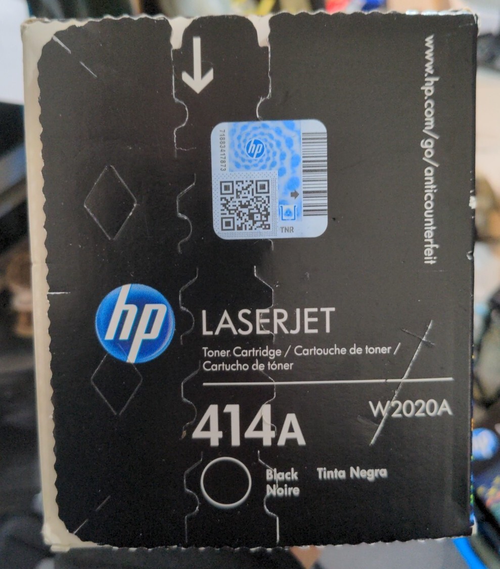 Genuine HP 414A W2020A Black LaserJet Toner Cartridge New in Sealed Box ...