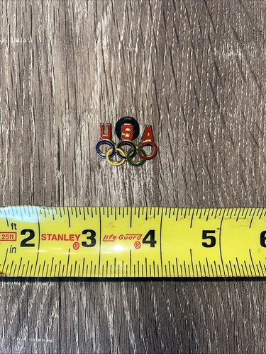 Vintage USA Olympic Rings Pin – Rainbow Enamel Hat/Lapel – 5-Ring Logo ...