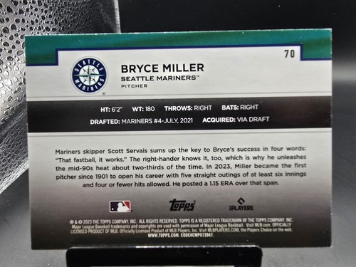 2023 Topps Flagship Collection #70 Bryce Miller Rookie RC - Seattle ...