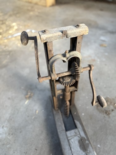 Antique Folding Hand Crank Barn/Post/Beam Drill Boring Machine | eBay