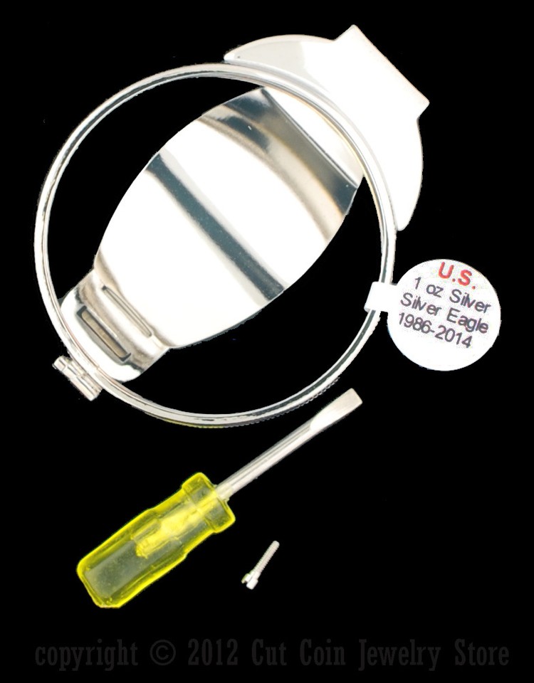 Silver Eagle 1 oz USA American USA Dollar Cut Coin Money Clip Jewelry ...