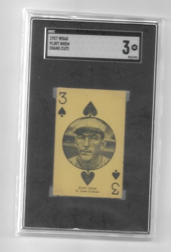 1927 W560 Strip Cards 3S Flint Rhem (3 of Spades) SGC 3 | eBay