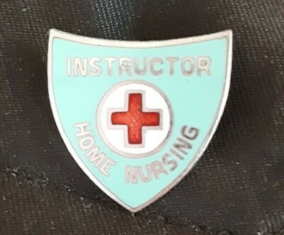 Vintage American Red Cross Shield Pin- Instructor Home Nursing | eBay