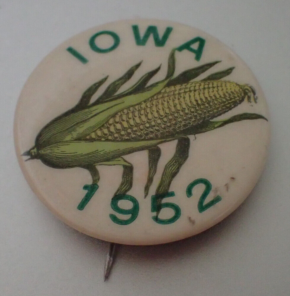 1952 IOWA EAR OF CORN PIN-BACK BUTTON | eBay