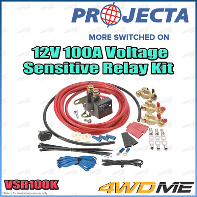 PROJECTA Dual Battery Auxiliary System 12V 100A Voltage Sensitive Relay ...