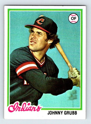 JOHNNY GRUBB Cleveland Indians 1978 Topps Baseball Card B208 | eBay